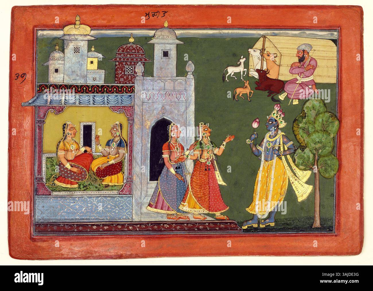 Folio from the early Rasamanjari series by Kripal of Nurpur, depicting ...