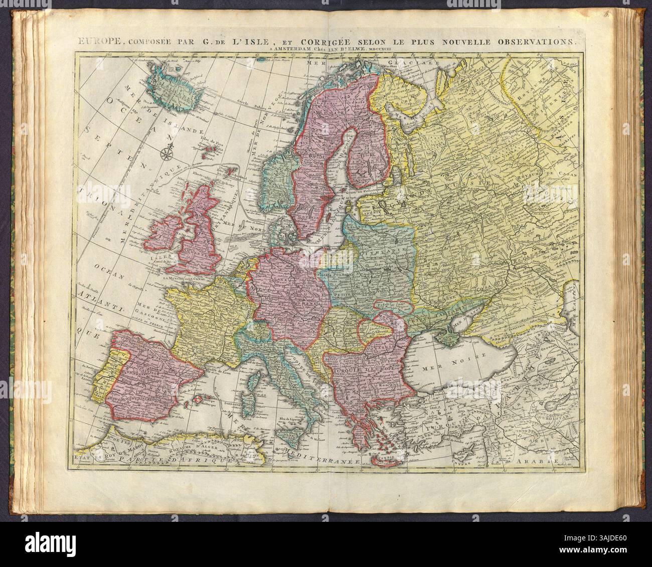 Atlas der wereld by Jan Barend Elwe, first published in 1792, consists ...