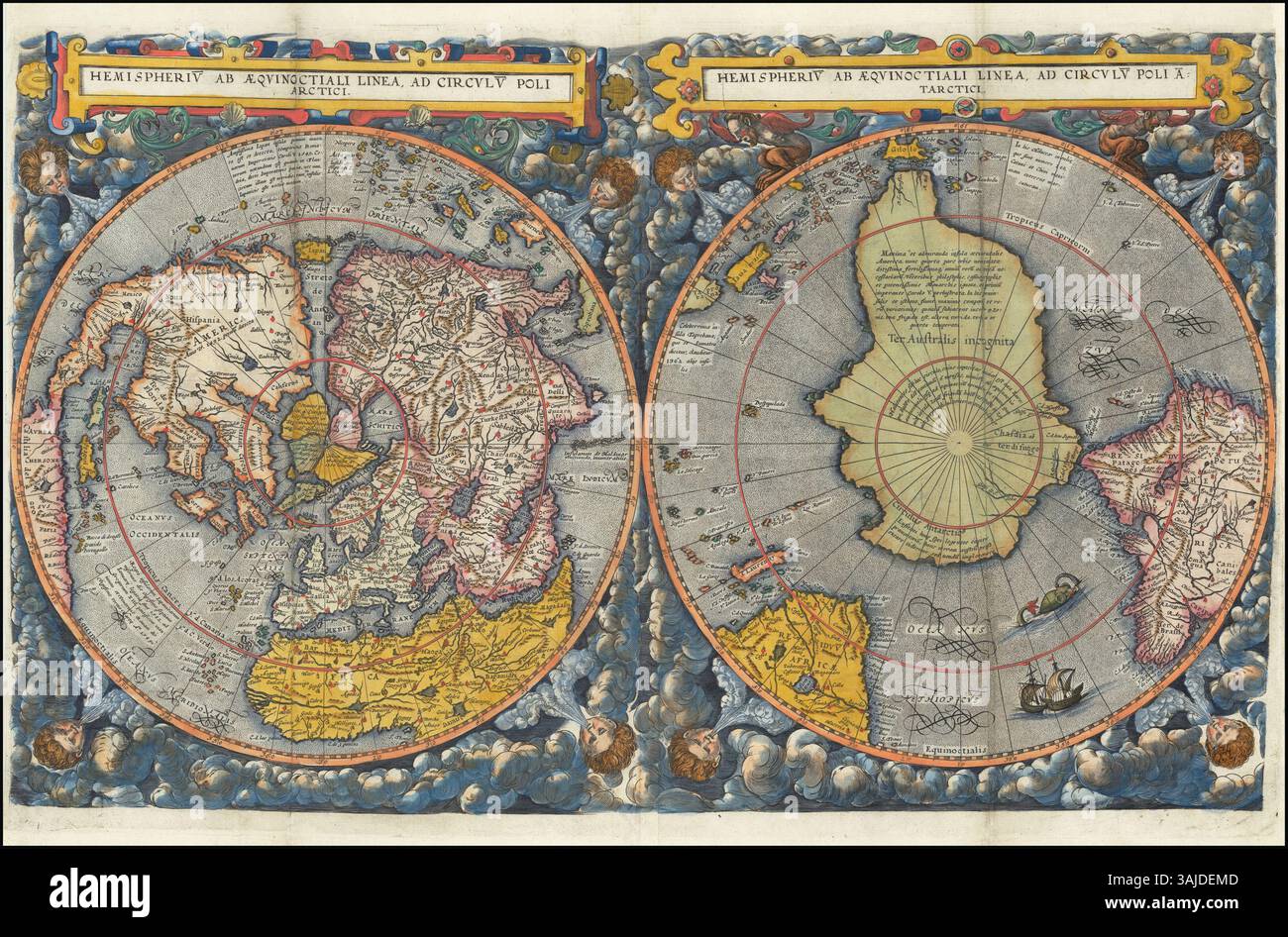 Antarctic circle map hi-res stock photography and images - Alamy