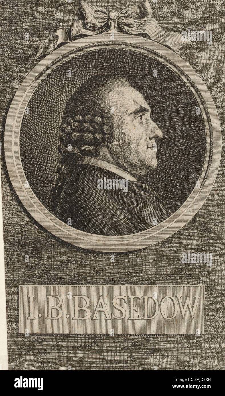 Etching portrait of Johann Bernhard Basedow, created by Daniel ...