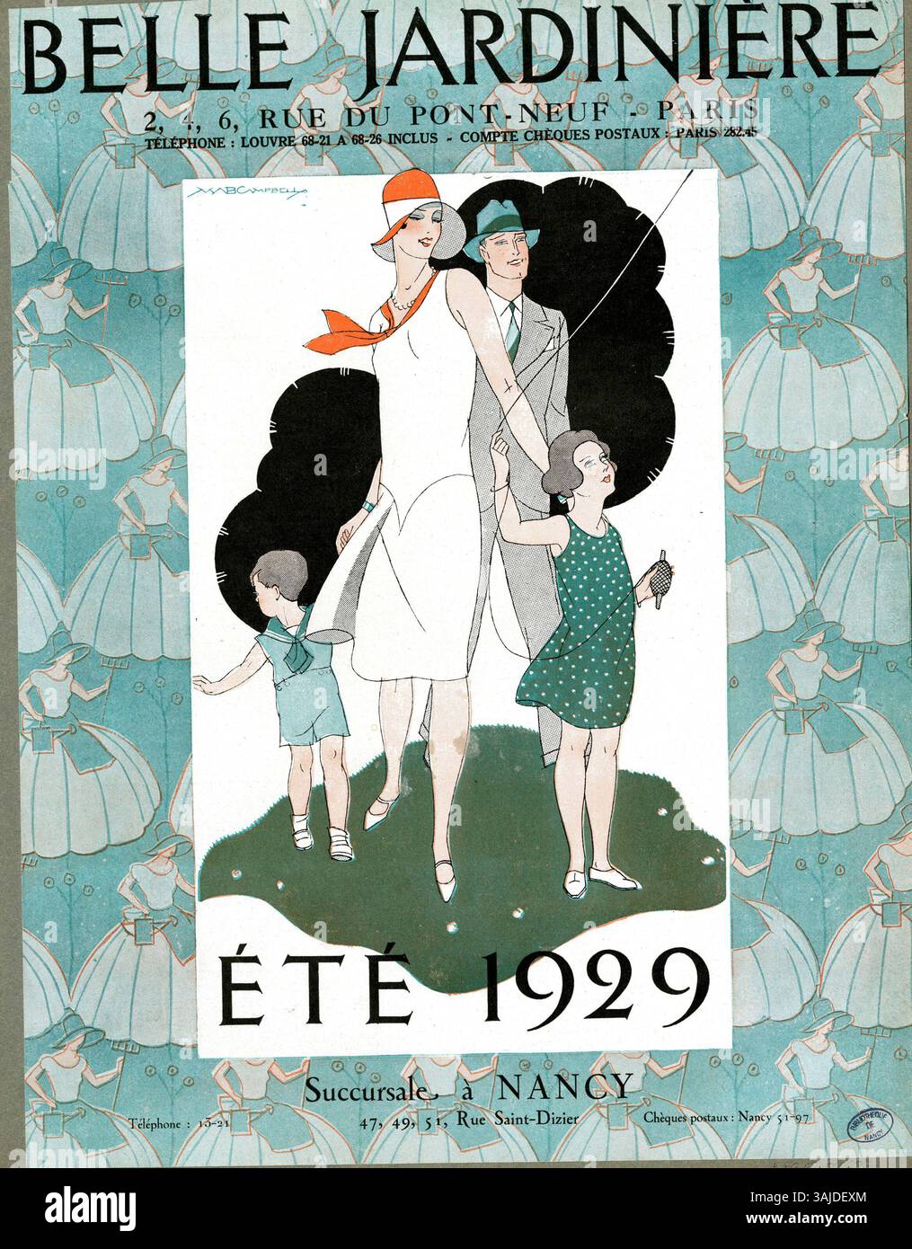 The print 'Eté 1929' from 1929 depicts a summer scene. It is part of ...