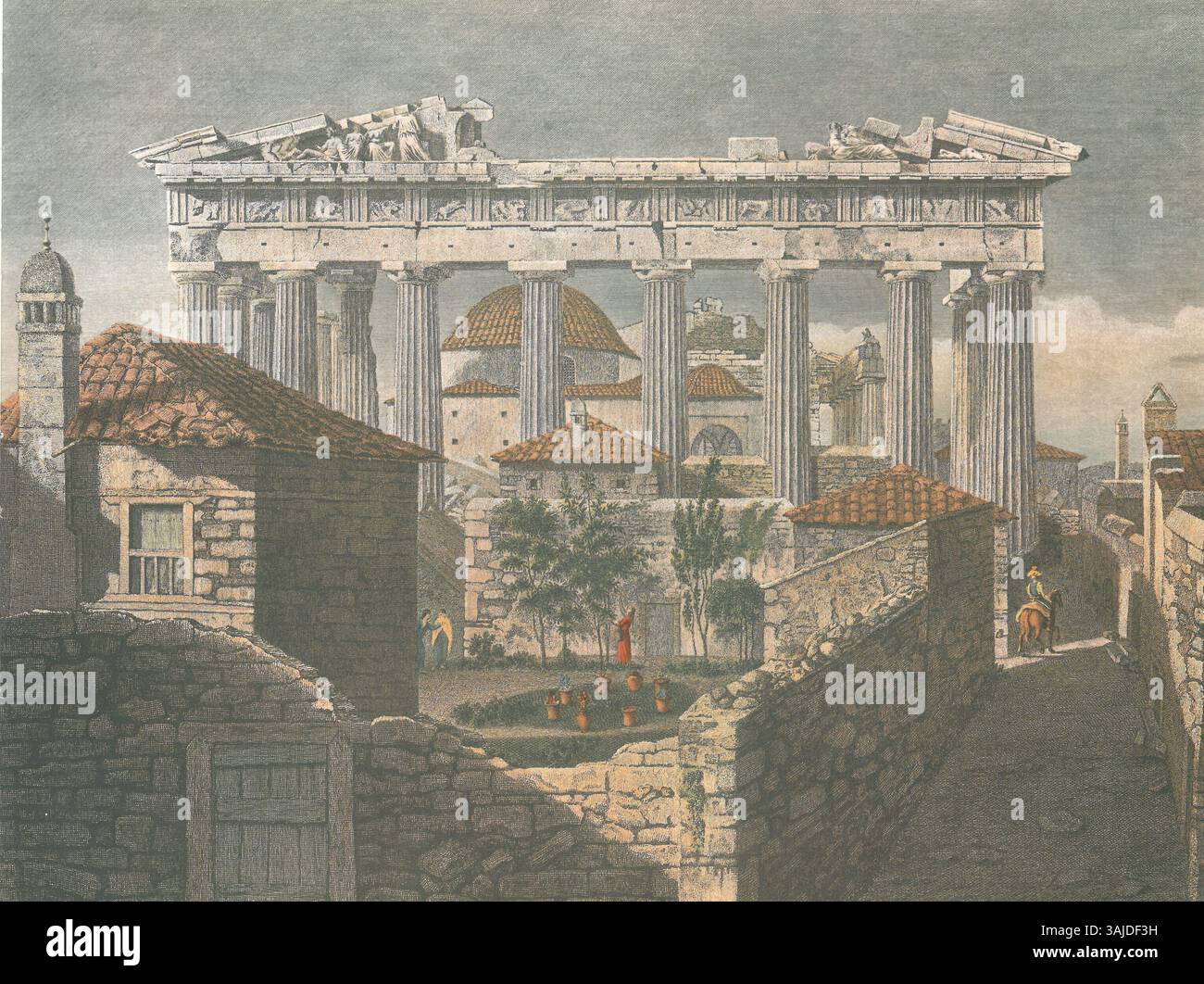 This 1751 drawing by James Stuart and Nicholas Revett shows the eastern ...