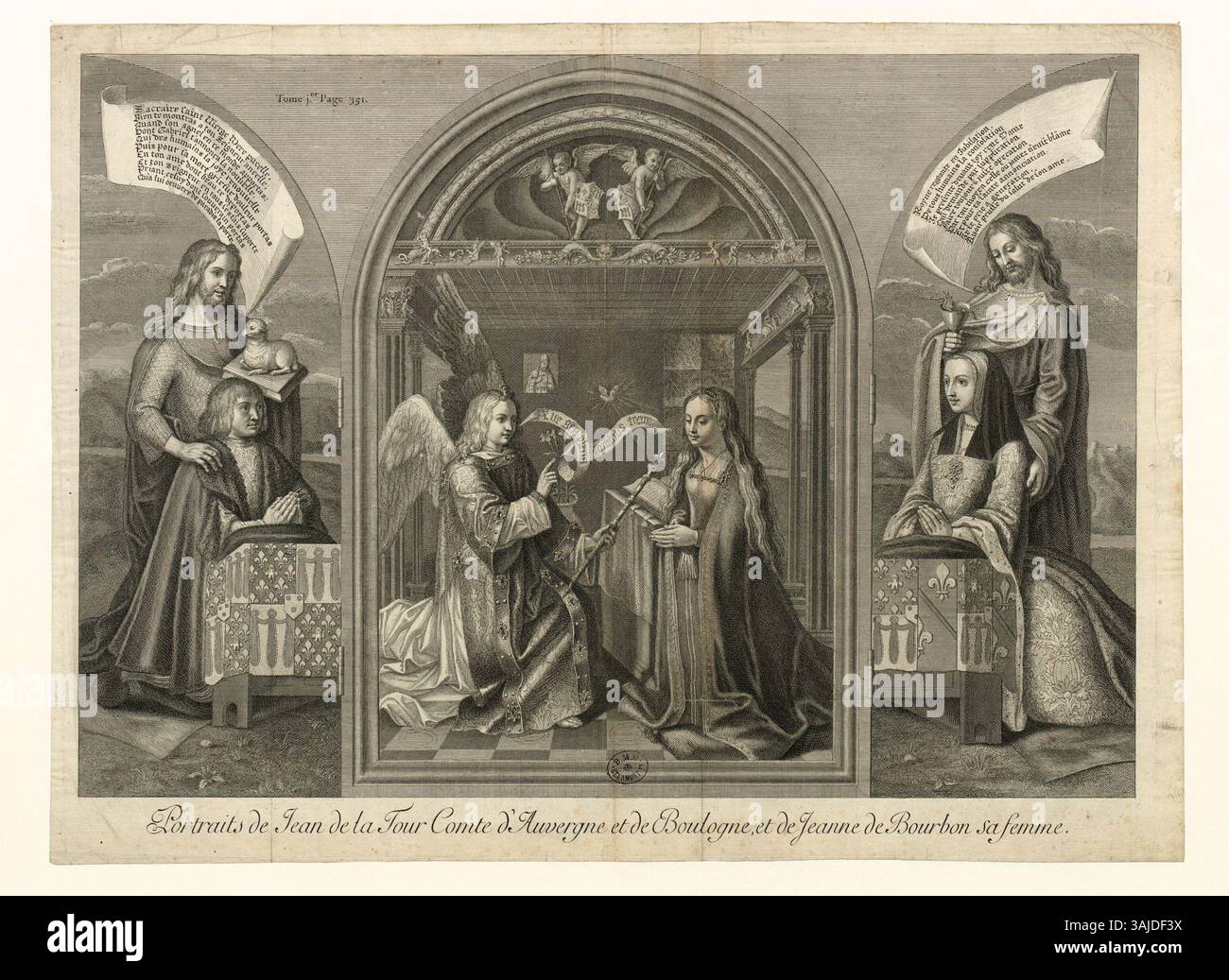 A print from the Boyer collection depicting Jean de la Tour, Count of ...