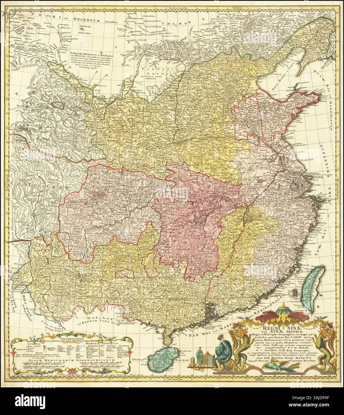 This 1740 map of China, published by Homannsche Erben, offers a ...