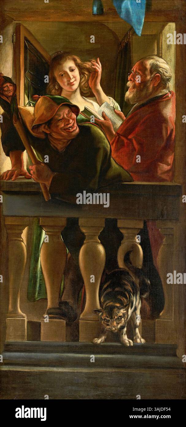 This trompe l’oeil painting by Jacob Jordaens, created between 1640 and ...