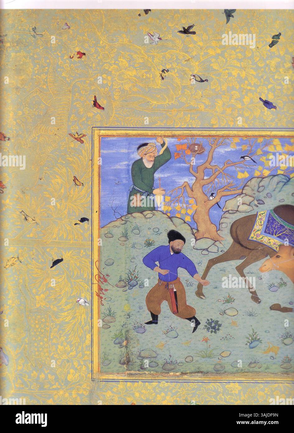 The left part of a folio from the 16th century Golshan Muraqqa ...