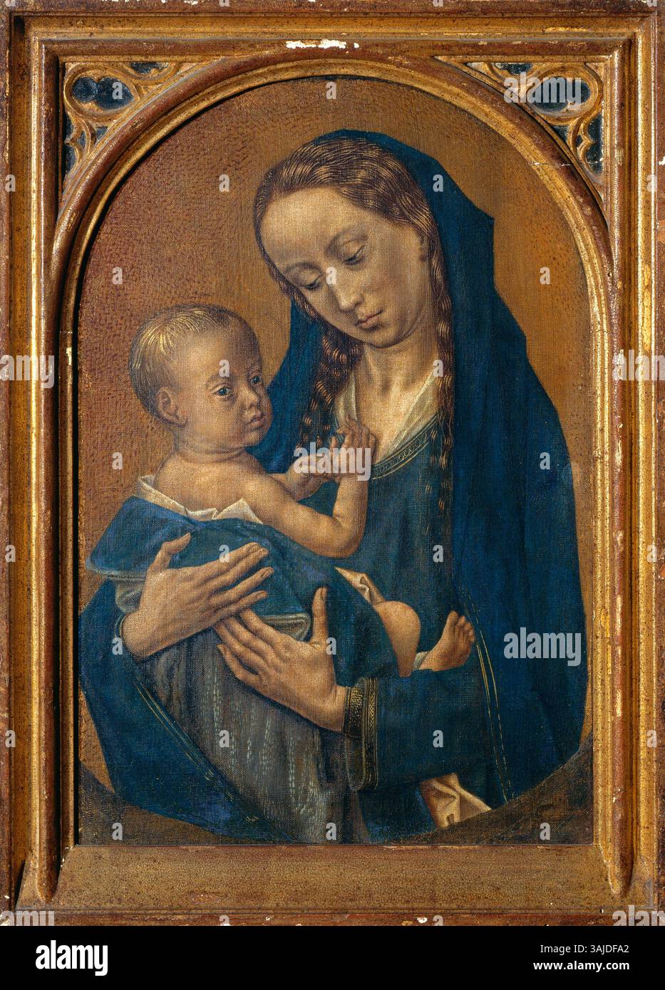 'Madonna con il Bambino' is a religious oil painting by Hugo van der Goes, created around 1476 ...