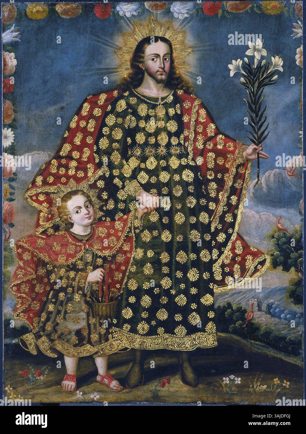 This 17th-18th century painting from the Cuzco School depicts Saint ...