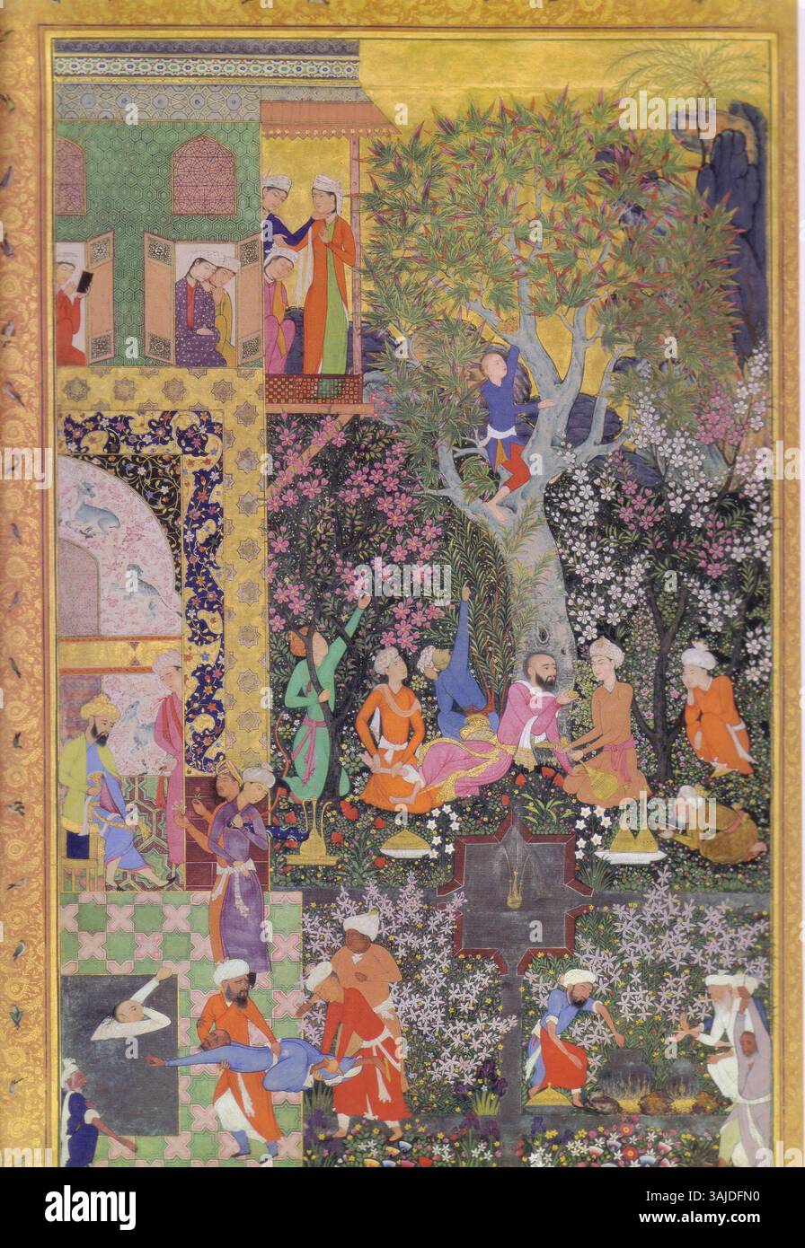 This 16th-century folio from the Golshan Muraqqa collection features ...