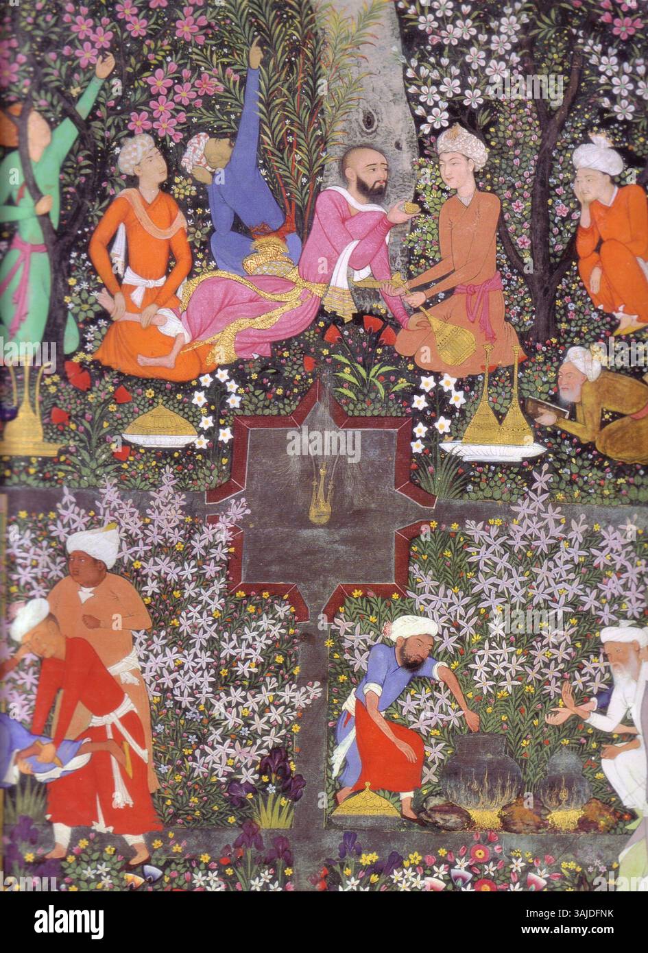 A cropped section of the 16th-century Golshan Muraqqa folio, this ...