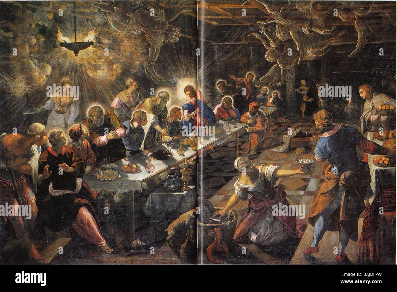 Jacopo Tintoretto’s 'The Last Supper,' painted between 1592 and 1594 ...