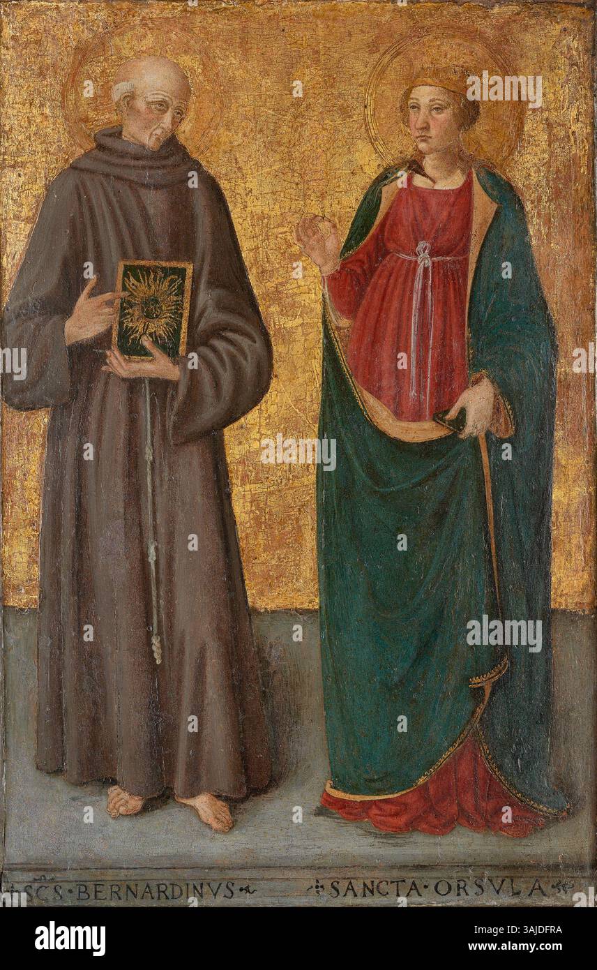 Cosimo Rosselli's painting from 1470-1480 depicts Bernardino of Siena ...