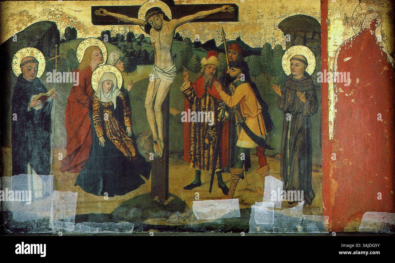 A winged altarpiece from the 1470s, attributed to the Circle of Johannes Stenrat, depicting John ...