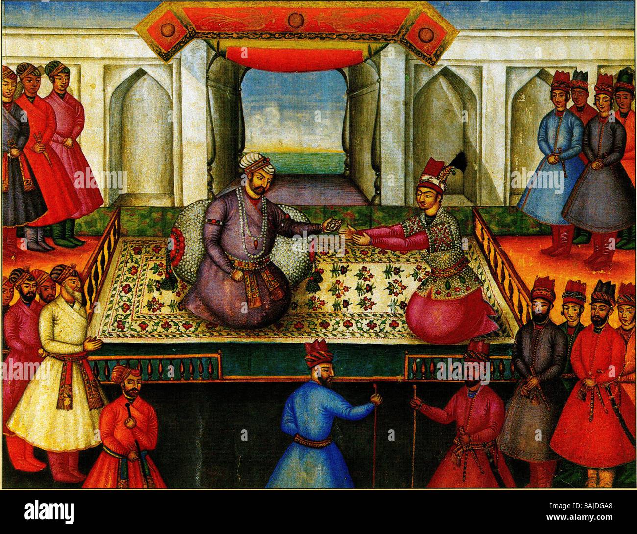 A page from the Jahangusha-ye Naderi, dated 1757 AD (Safar 1171 AH ...