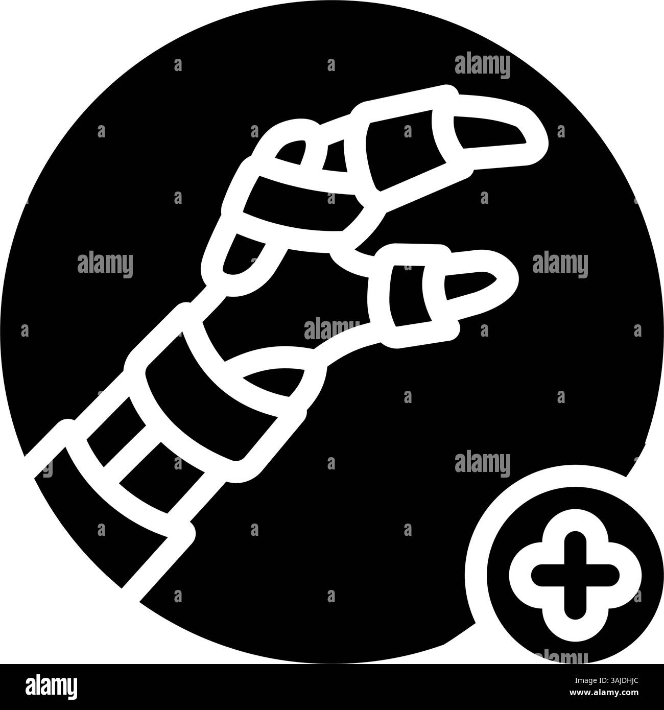 splinting limb first aid glyph icon vector illustration Stock Vector ...