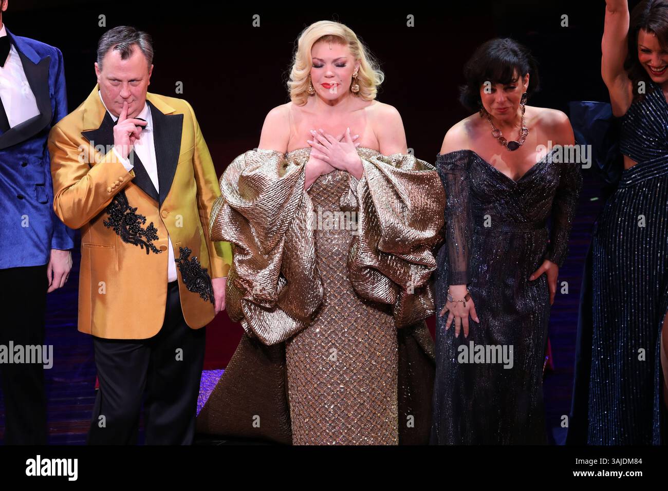 New York, New York, USA. 10 April 2025. Brooks Ashmanskas, Robyn Hurder ...