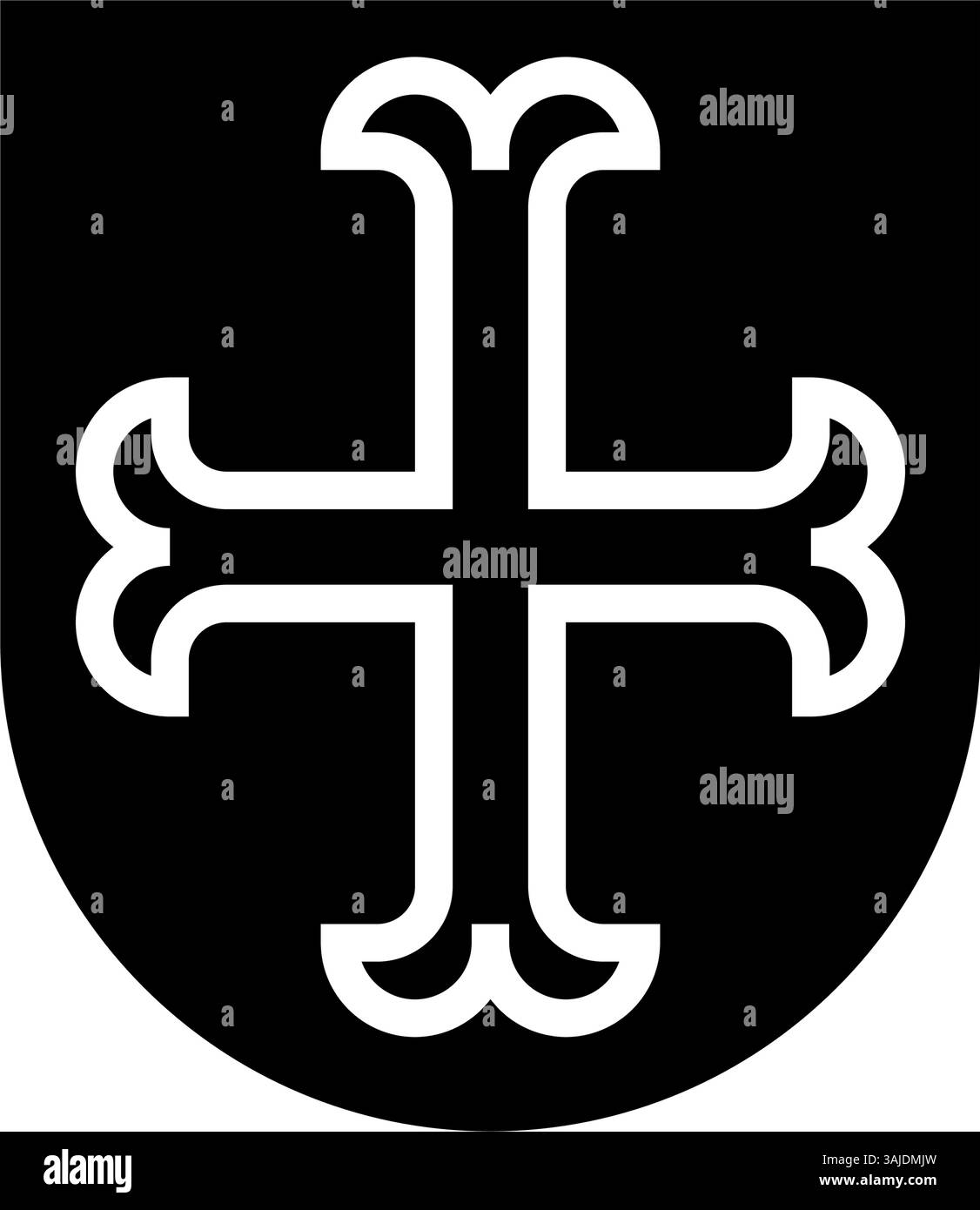 coat arms heraldry medieval glyph icon vector illustration Stock Vector ...