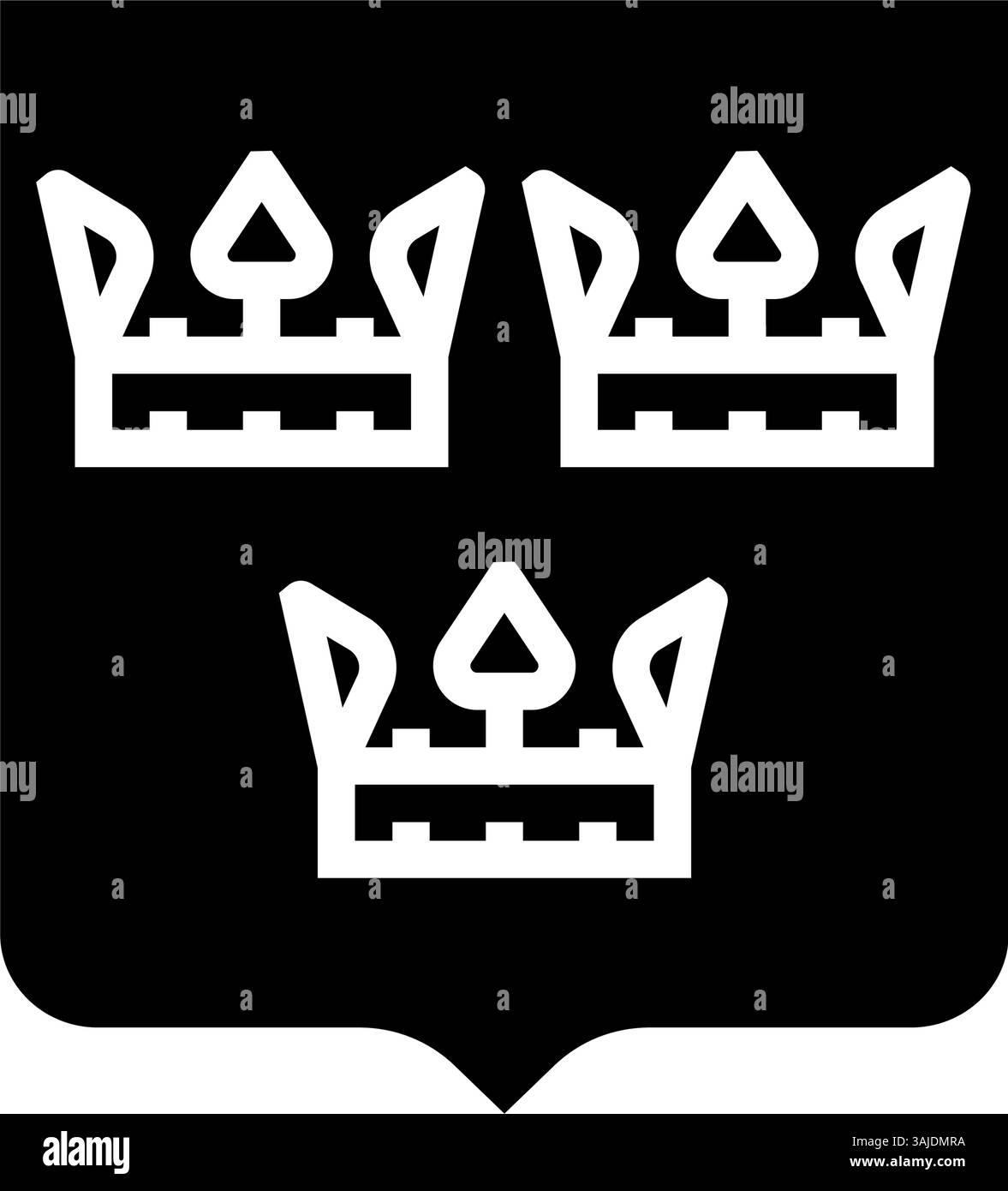 coat arms kingdom medieval heraldry glyph icon vector illustration ...
