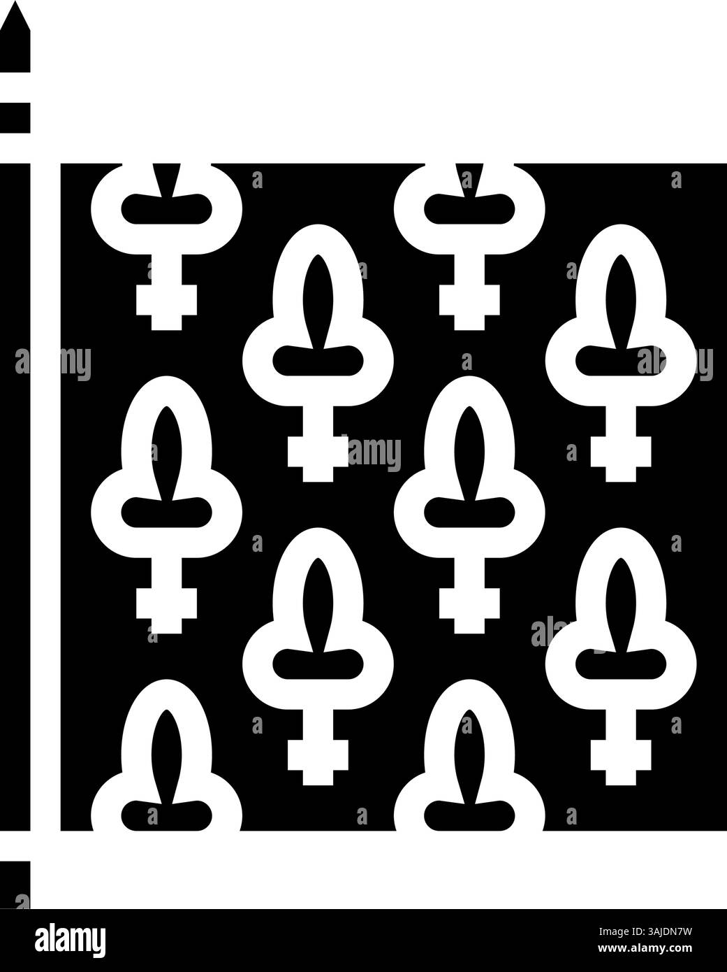 flag heraldry medieval glyph icon vector illustration Stock Vector ...