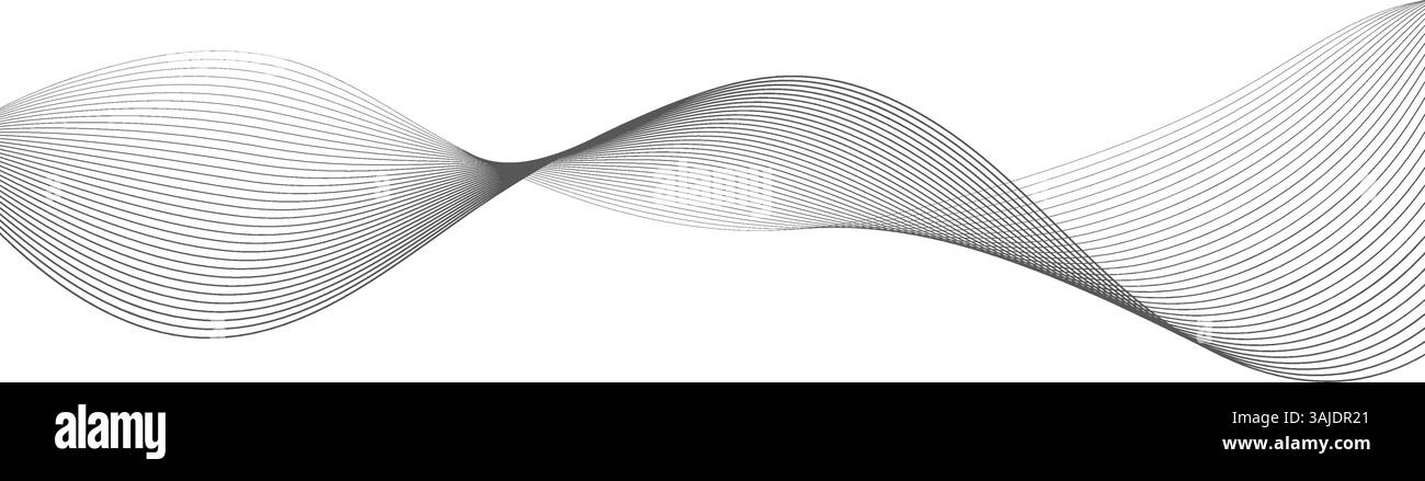 Abstract wave lines background, graphic thin curves design element ...