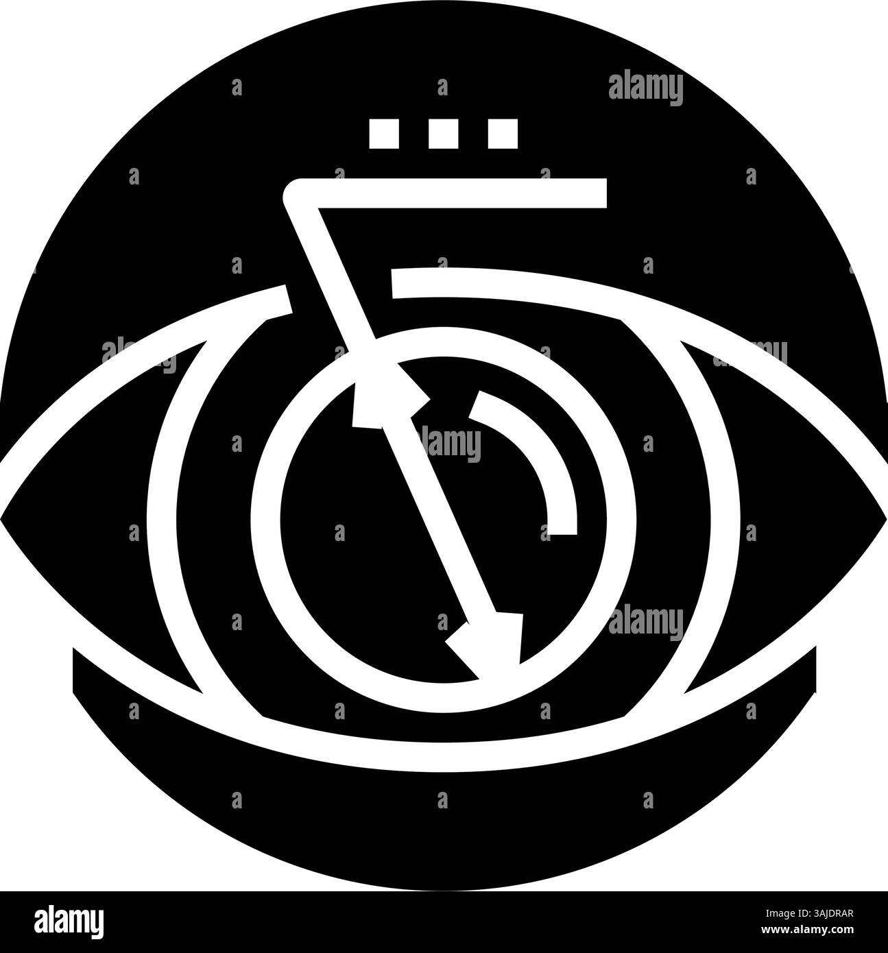 pupil dilation optometry vision eye glyph icon vector illustration ...