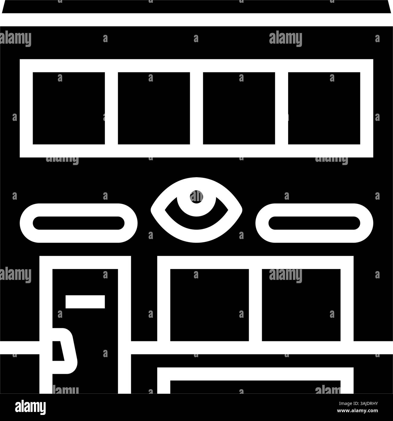 clinic optometry vision eye glyph icon vector illustration Stock Vector ...