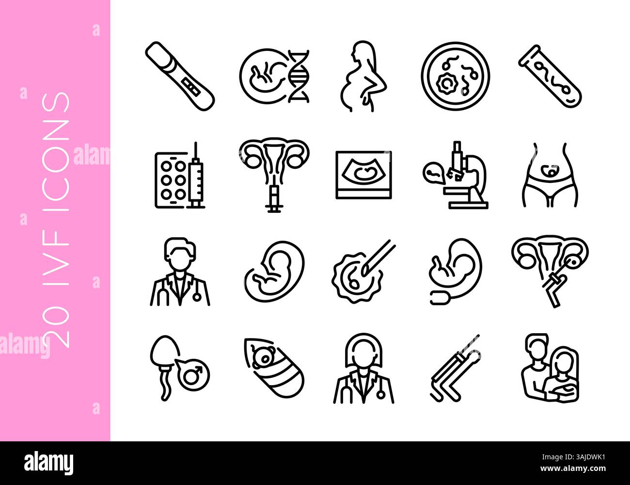 IVF and Healthcare Icon Set Stock Vector Image & Art - Alamy