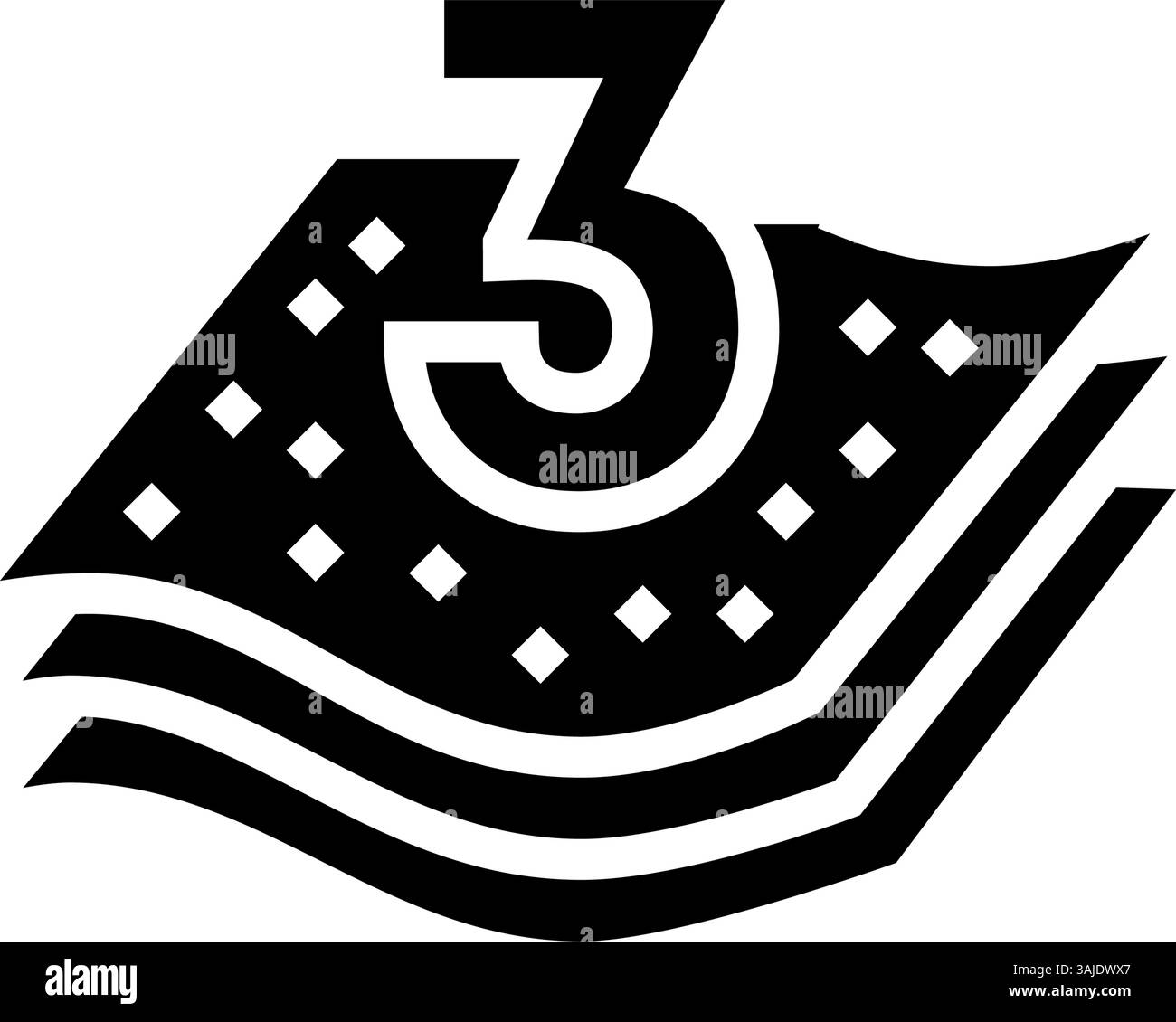 three ply toilet paper glyph icon vector illustration Stock Vector ...