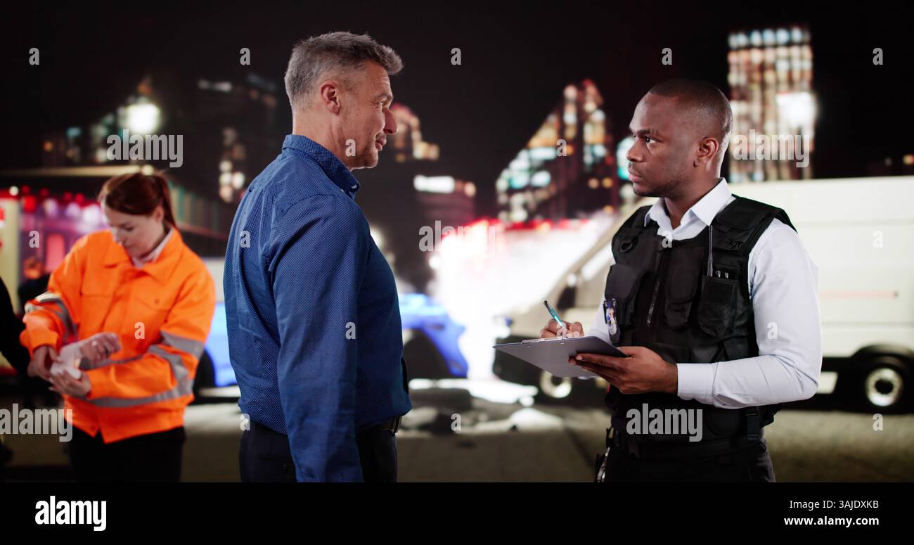 Emergency Response Team Assists Injured Woman In Car Accident Aftermath ...