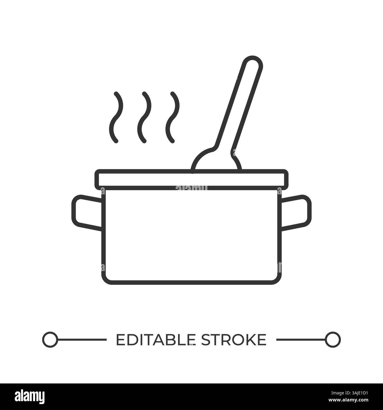 Cooking food in pot line icon Stock Vector Image & Art - Alamy