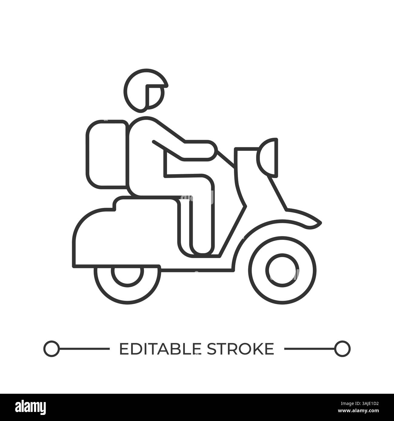 Courier on the bike Black and White Stock Photos & Images - Alamy