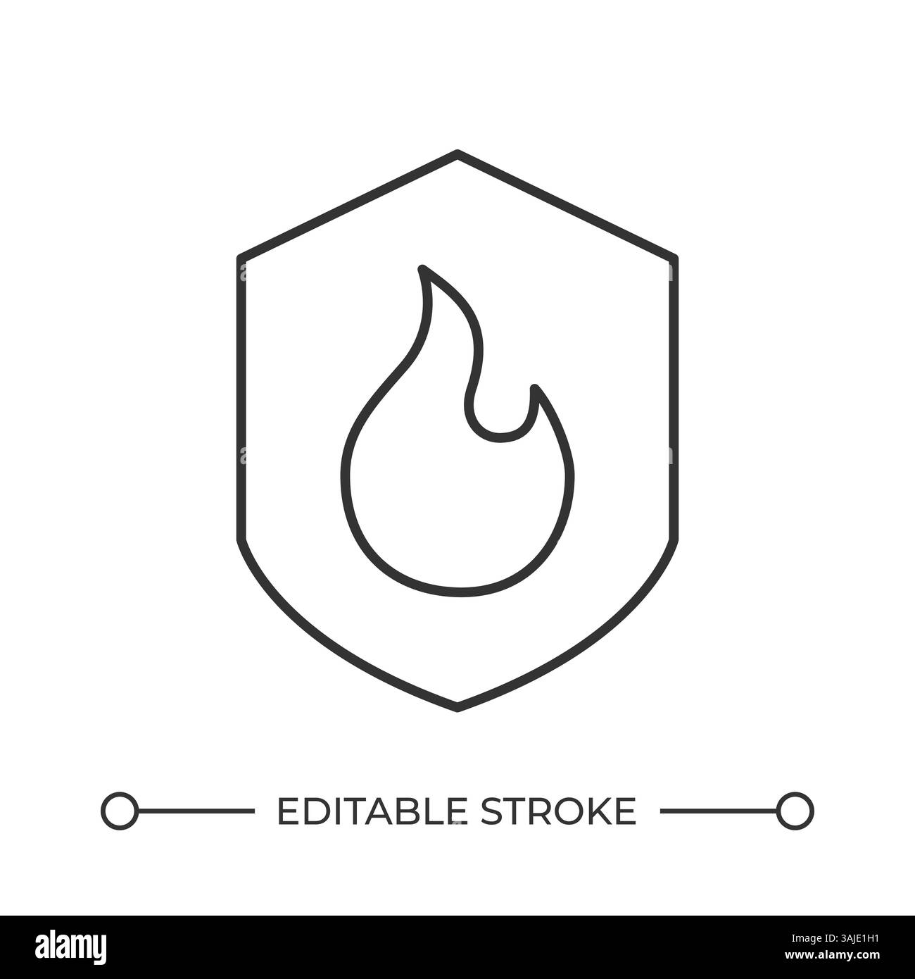 Fire safety line icon Stock Vector Image & Art - Alamy