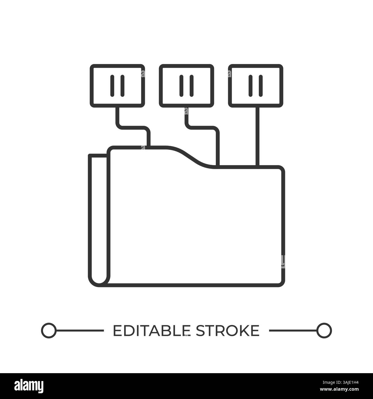 Electronic documents line icon Stock Vector Image & Art - Alamy