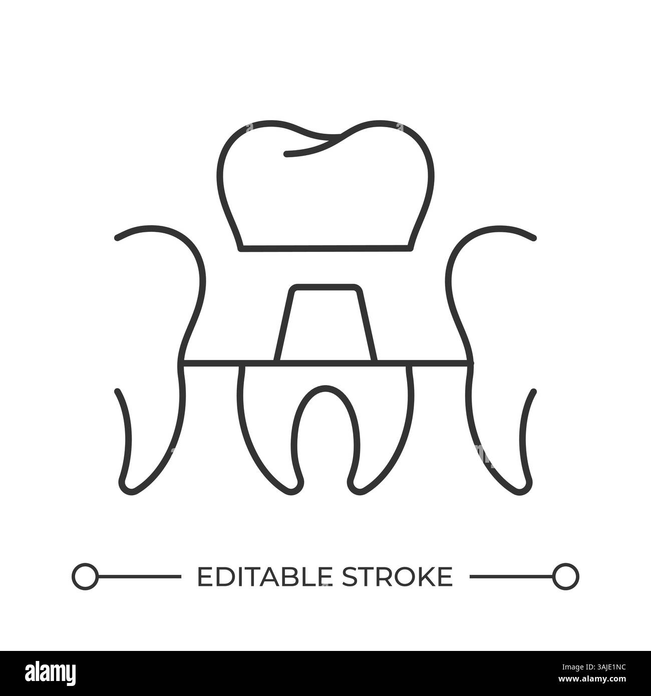 Dental crown installation line icon Stock Vector Image & Art - Alamy