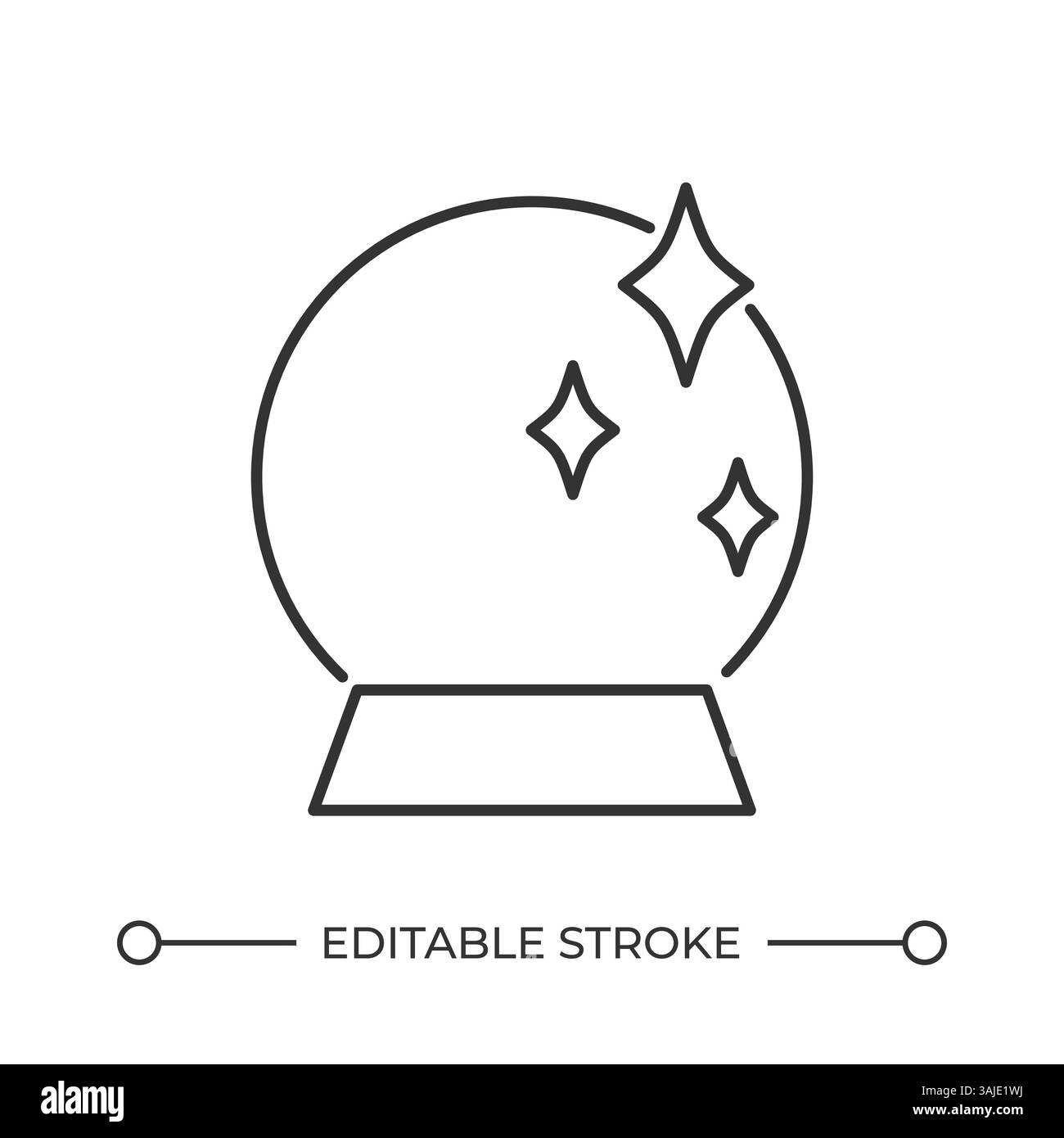 Magic crystal ball line icon Stock Vector Image & Art - Alamy