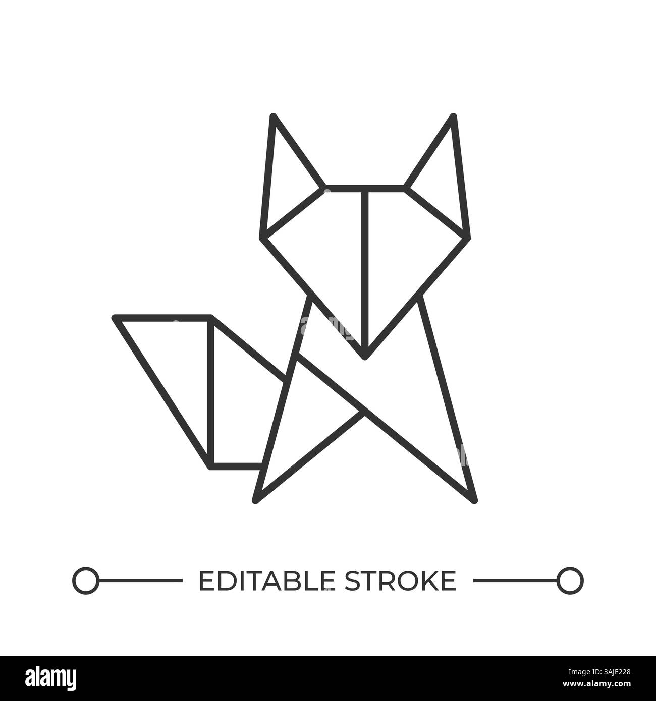 Lineart origami animal hi-res stock photography and images - Alamy