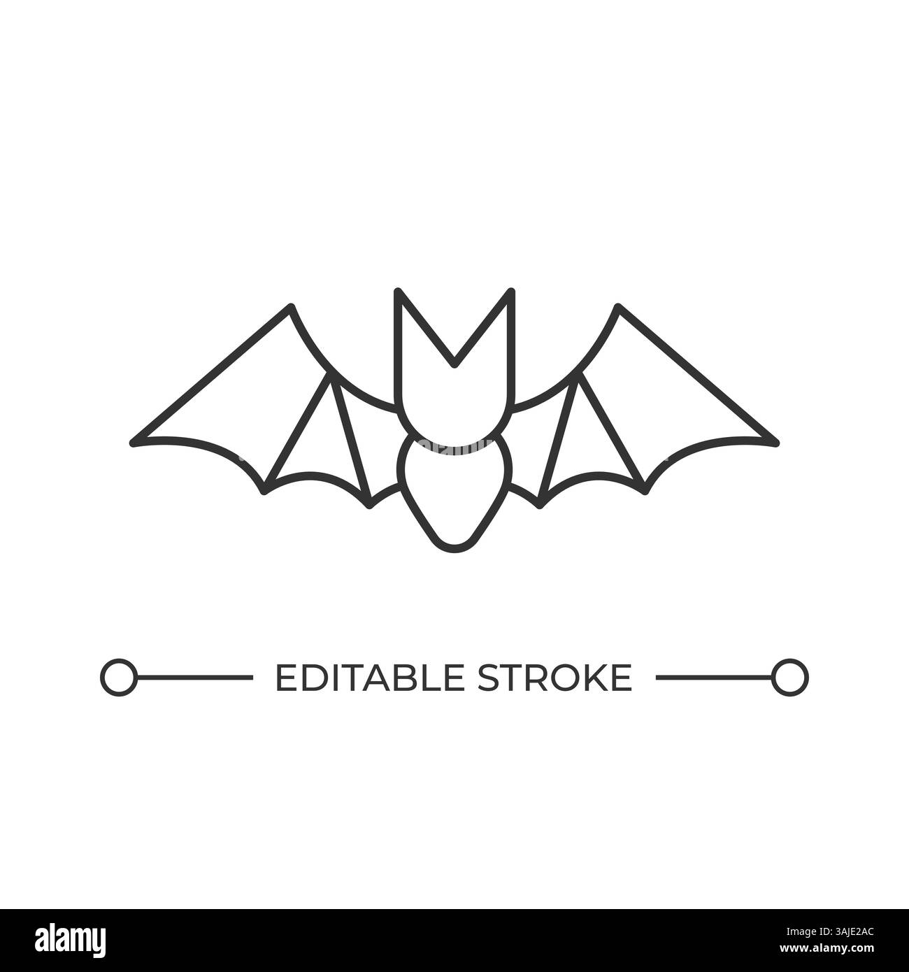 Flying bat line icon Stock Vector Image & Art - Alamy