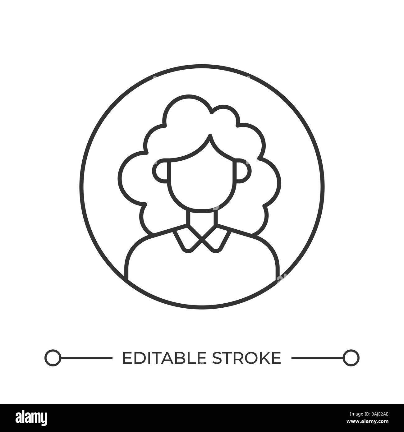 Female character head woman Black and White Stock Photos & Images - Alamy