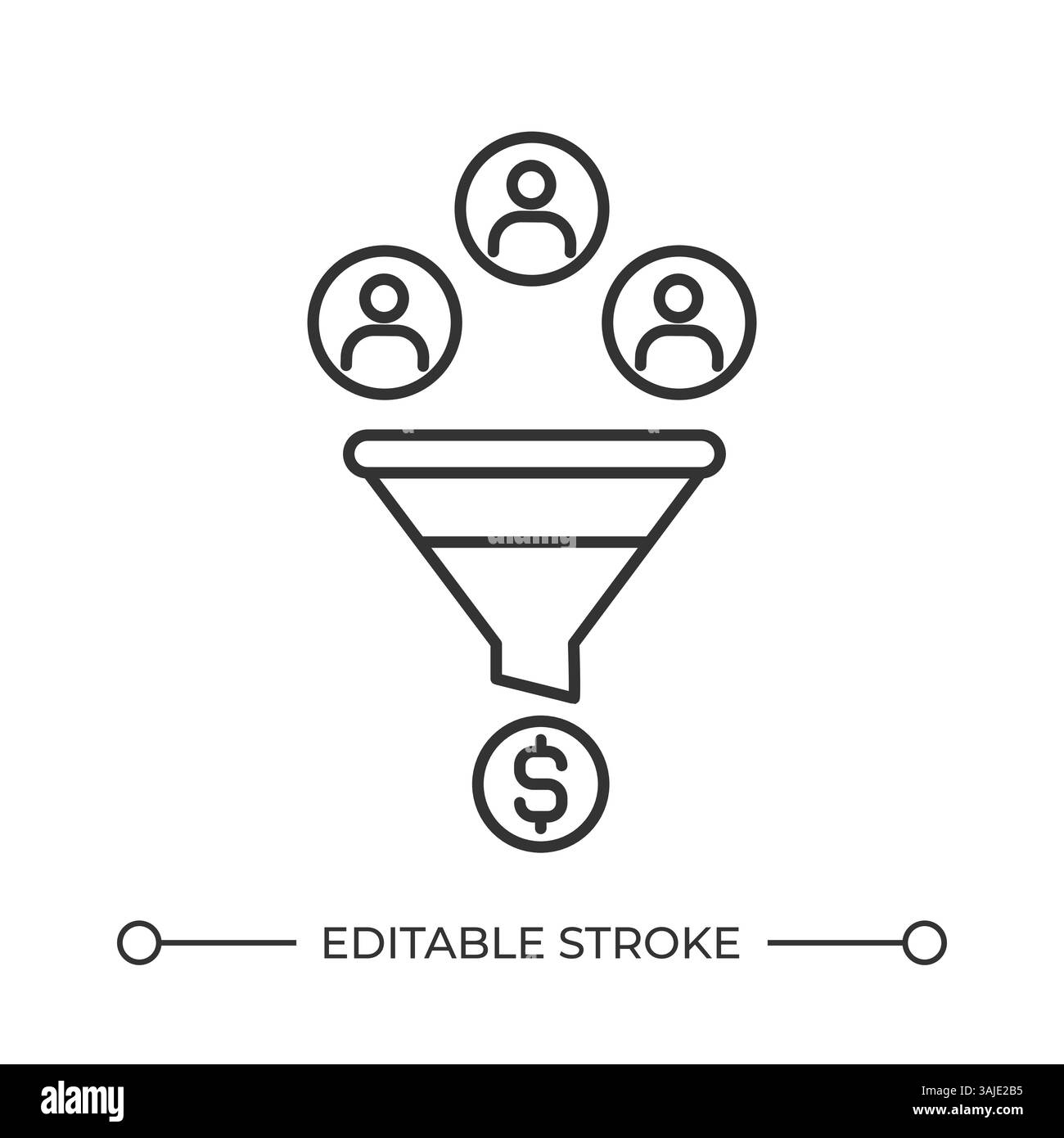 Sales funnel business concept Black and White Stock Photos & Images - Alamy