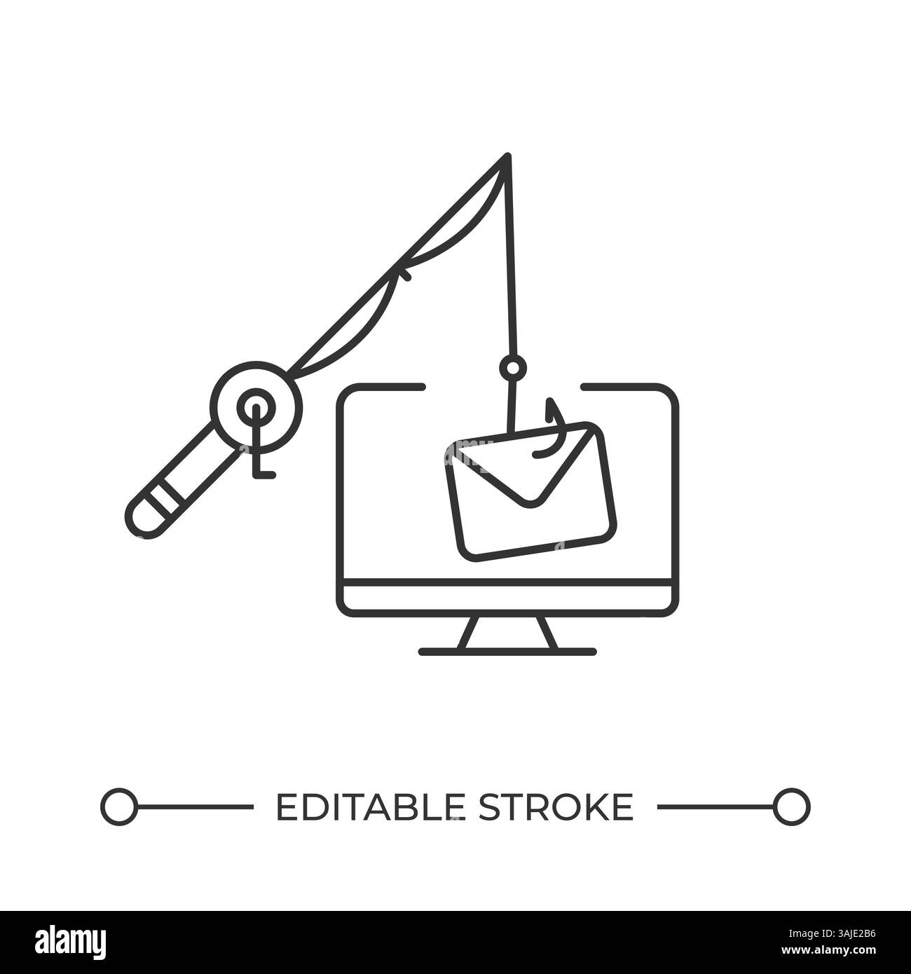 Email phishing line icon Stock Vector Image & Art - Alamy