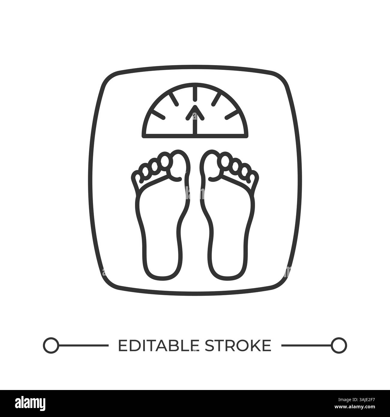 Feet on bathroom scales line icon Stock Vector Image & Art - Alamy