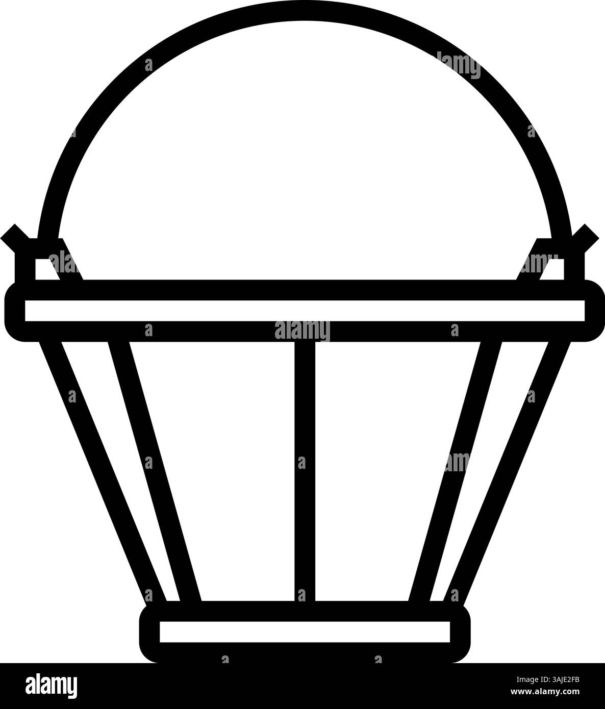 bucket cement concrete line icon vector illustration Stock Vector Image ...