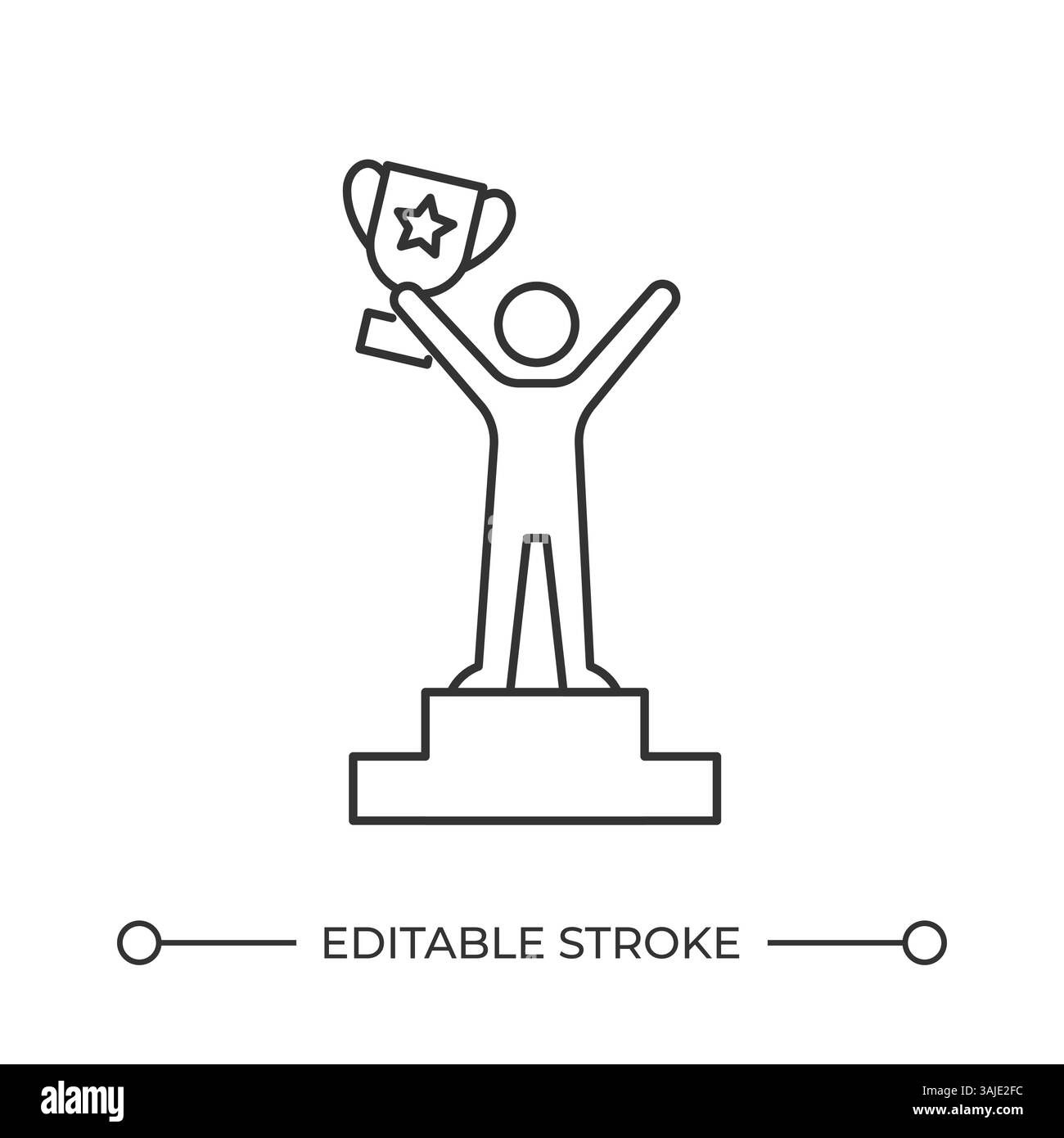 Winner on pedestal line hi-res stock photography and images - Alamy