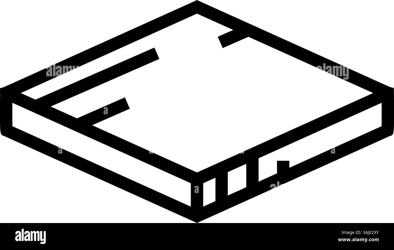 concrete slab cement line icon vector illustration Stock Vector Image ...