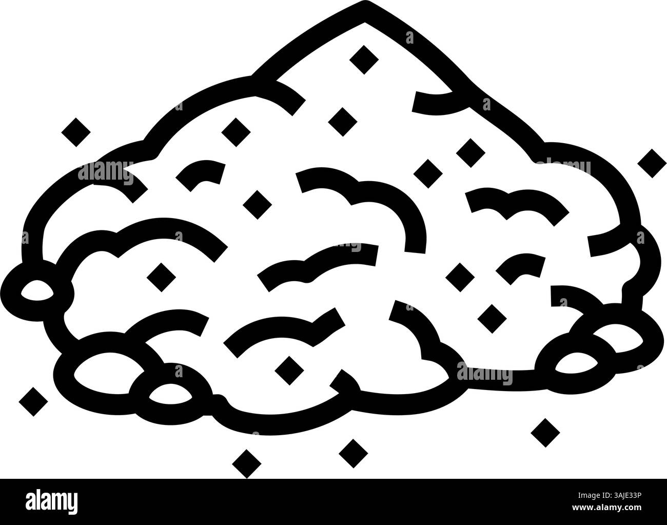 powder cement concrete line icon vector illustration Stock Vector Image ...