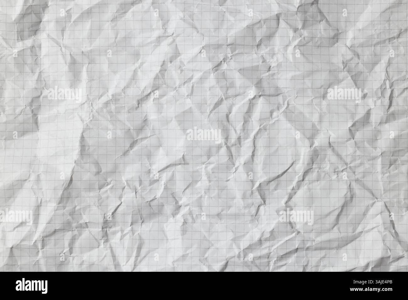 white crumpled wrinkled checkered paper sheet texture background Stock Photo - Alamy
