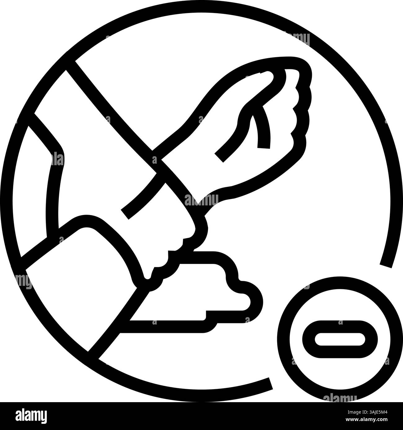 apply pressure to stop bleeding line icon vector illustration Stock ...