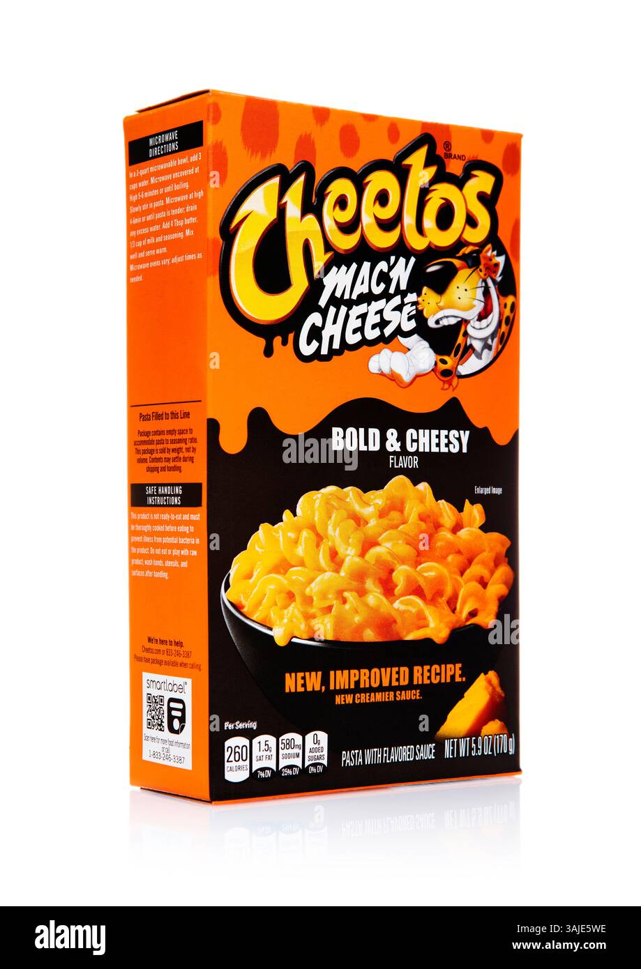 LONDON, UK - DECEMBER 10, 2024: Box of Cheetos mac'n and cheese bold ...