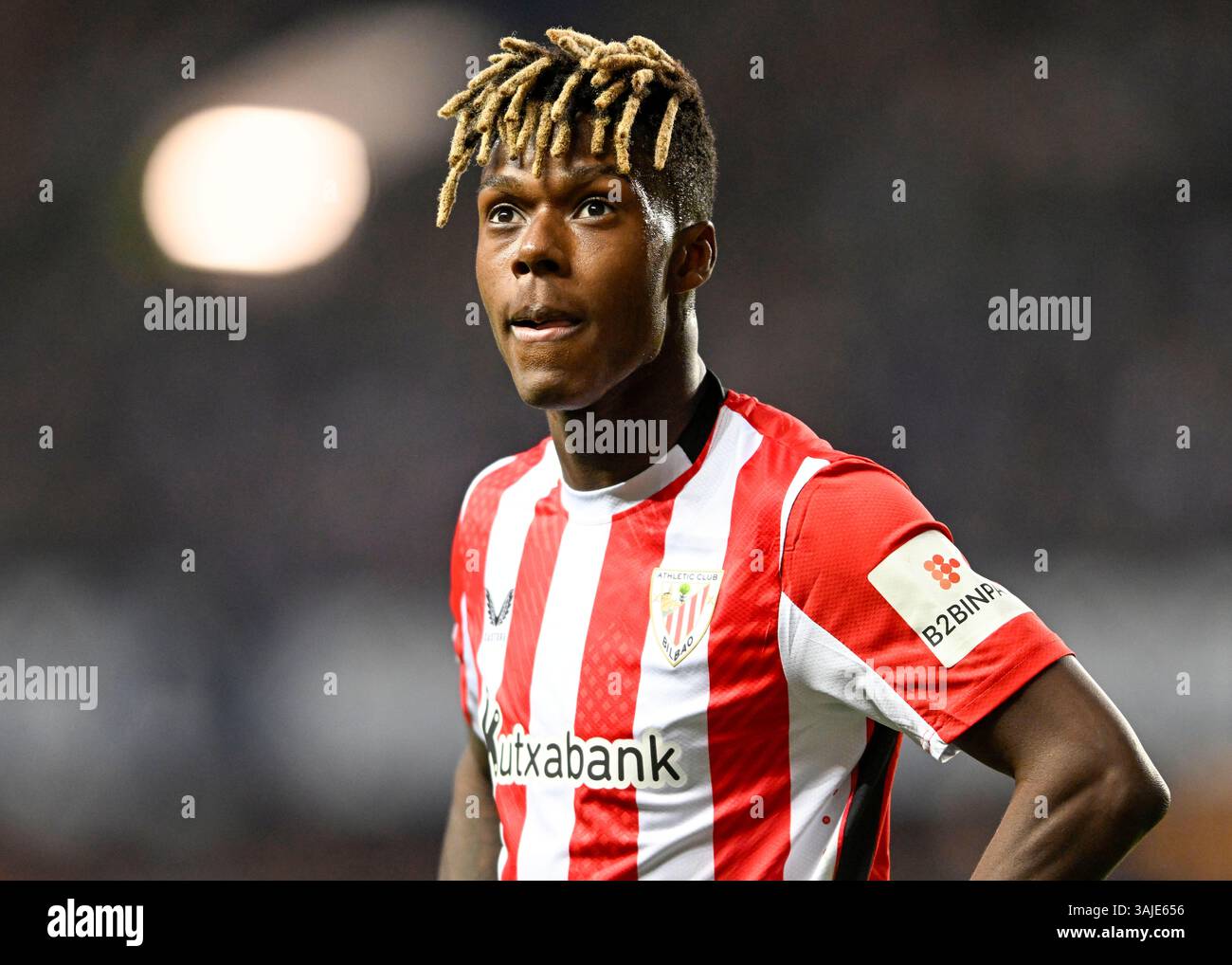 Glasgow, Scotland, 10th April 2025. Nico Williams of Athletic Club ...