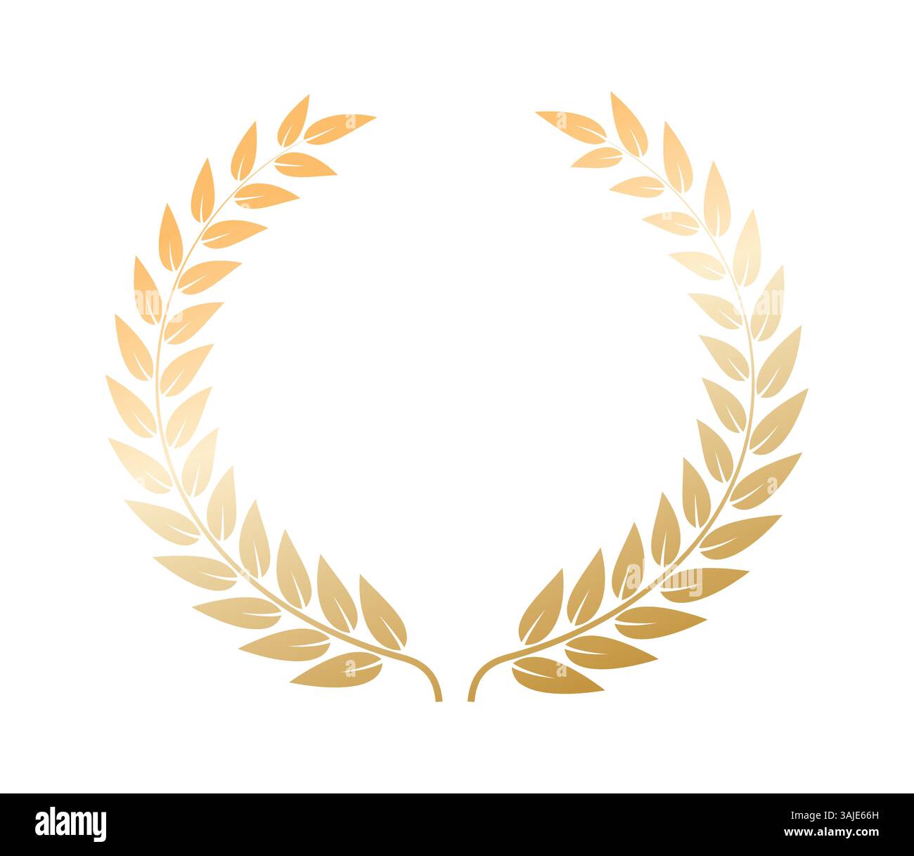 A golden laurel wreath symbolizing victory, excellence, and first-place achievements. Ideal for ...